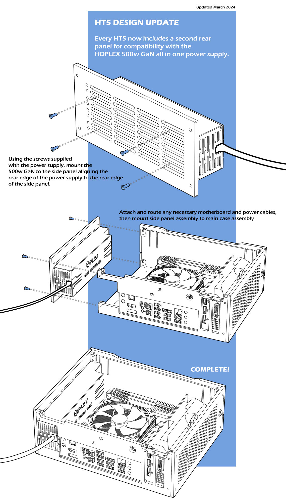 Lazer3D HT5 Now Supports HDPLEX 500w GaN